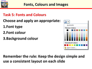 Fonts, Colours and Images | PPT