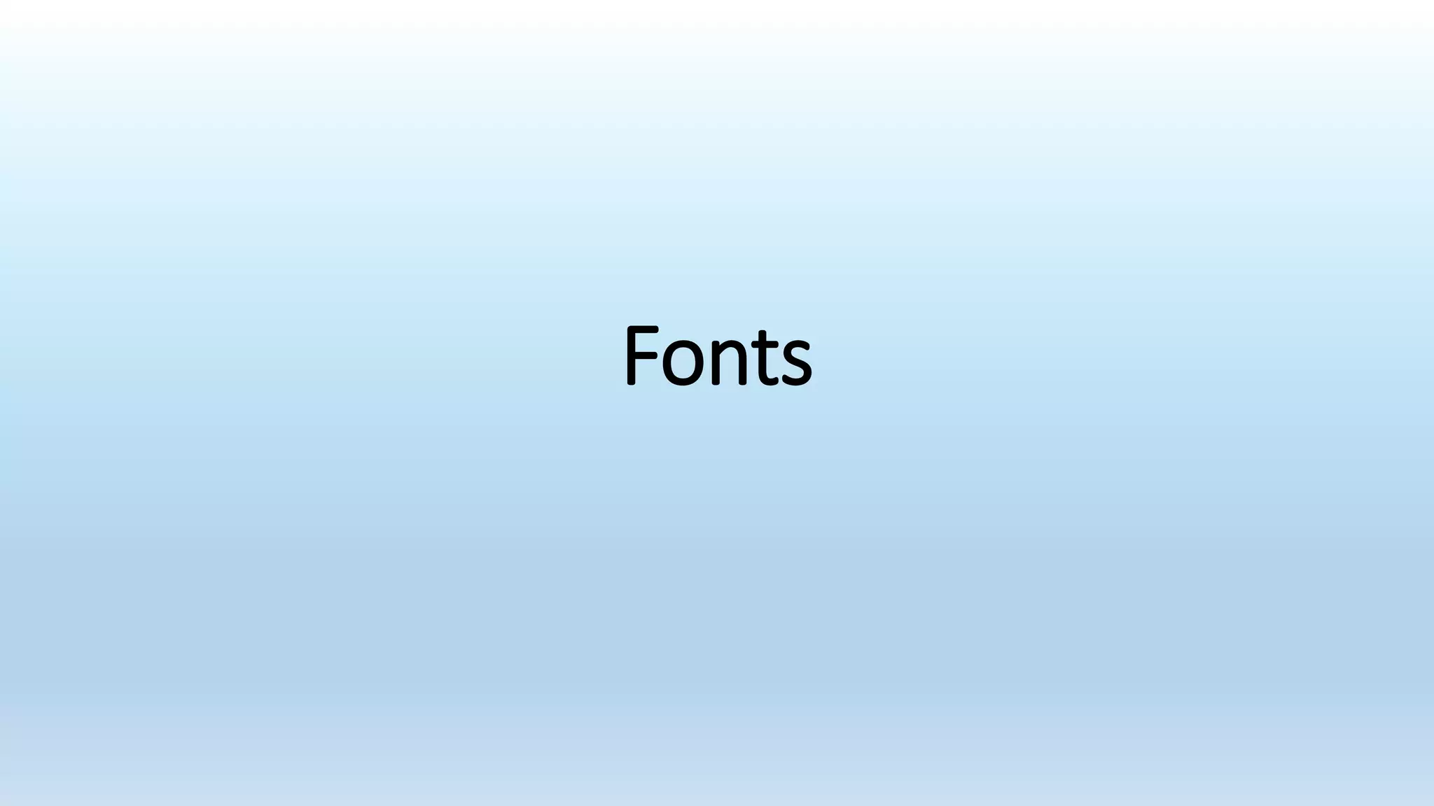 Fonts | PPT