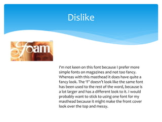 Finding masthead ideas from existing magazines | PPT