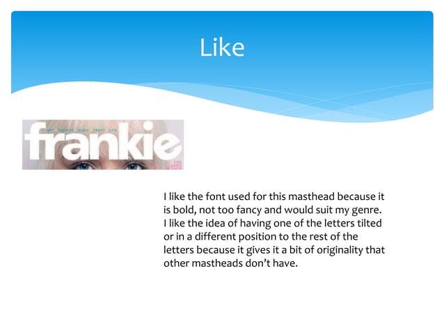 Finding masthead ideas from existing magazines | PPT