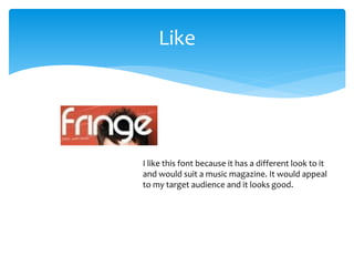 Finding masthead ideas from existing magazines | PPT