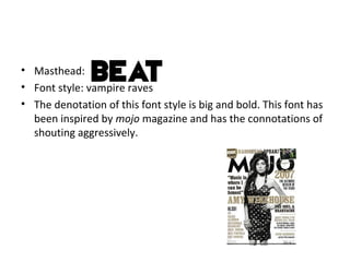 Font styles | PPT | Soft Rock | Rock Music