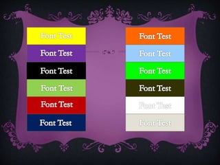 Font test | PPT
