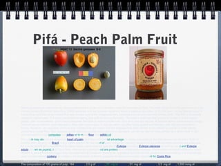 Some local foods in Boquete Panama | PPT