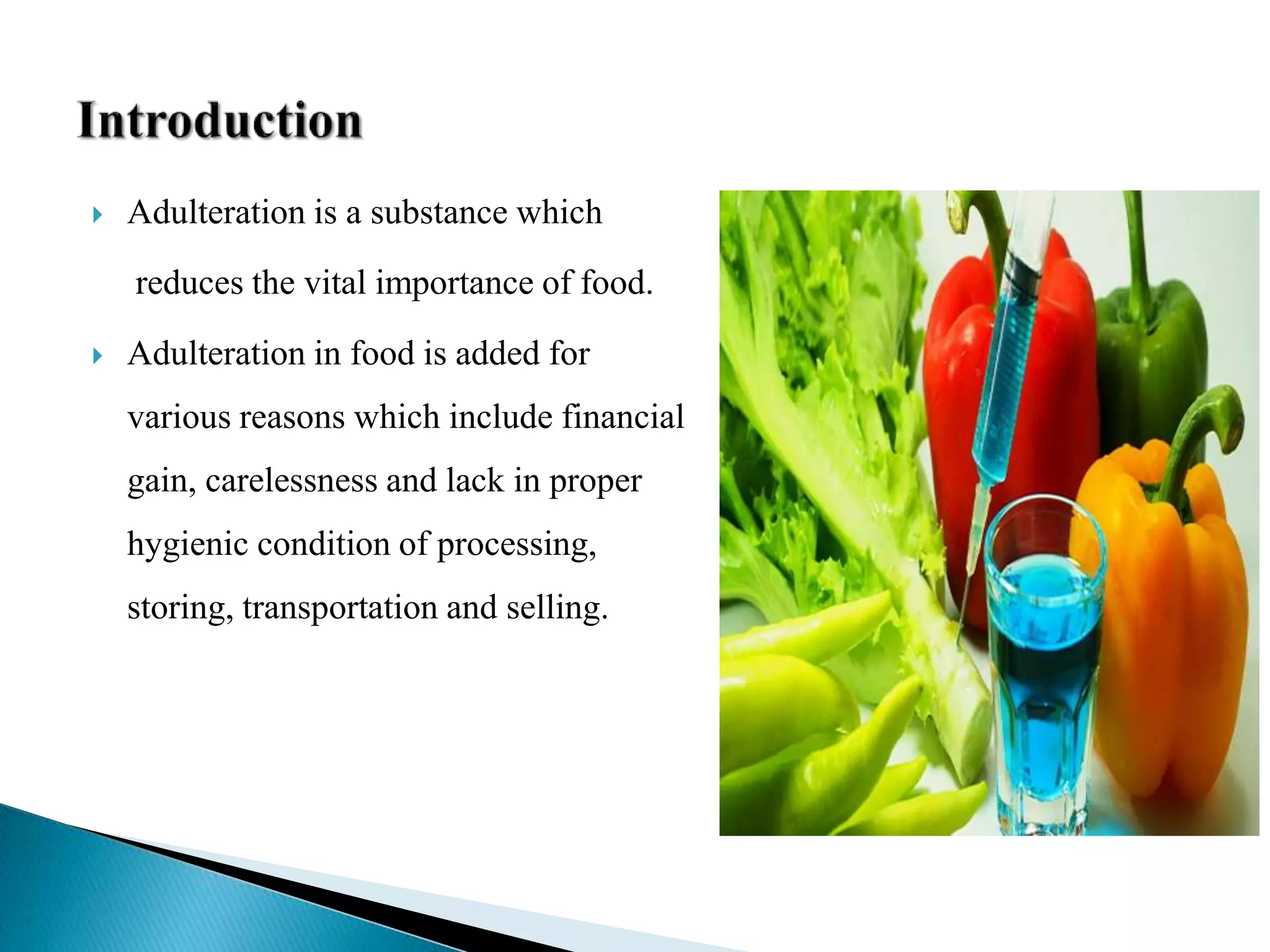 Food adulteration & identification | PPTX