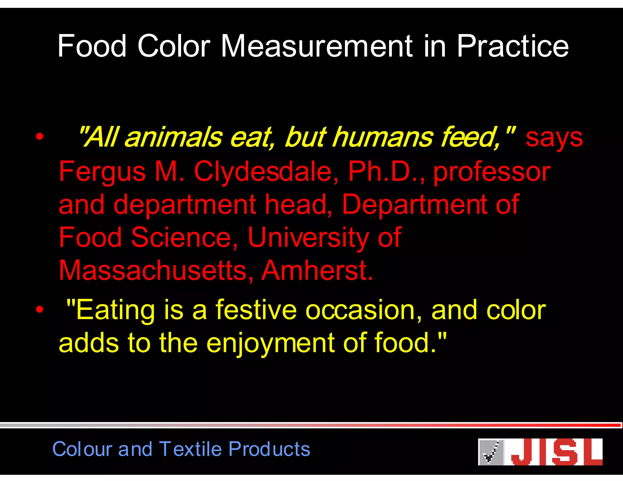 Food color measurement jisl | PDF