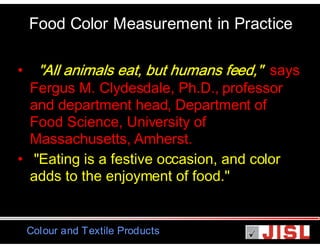 Food color measurement jisl | PDF