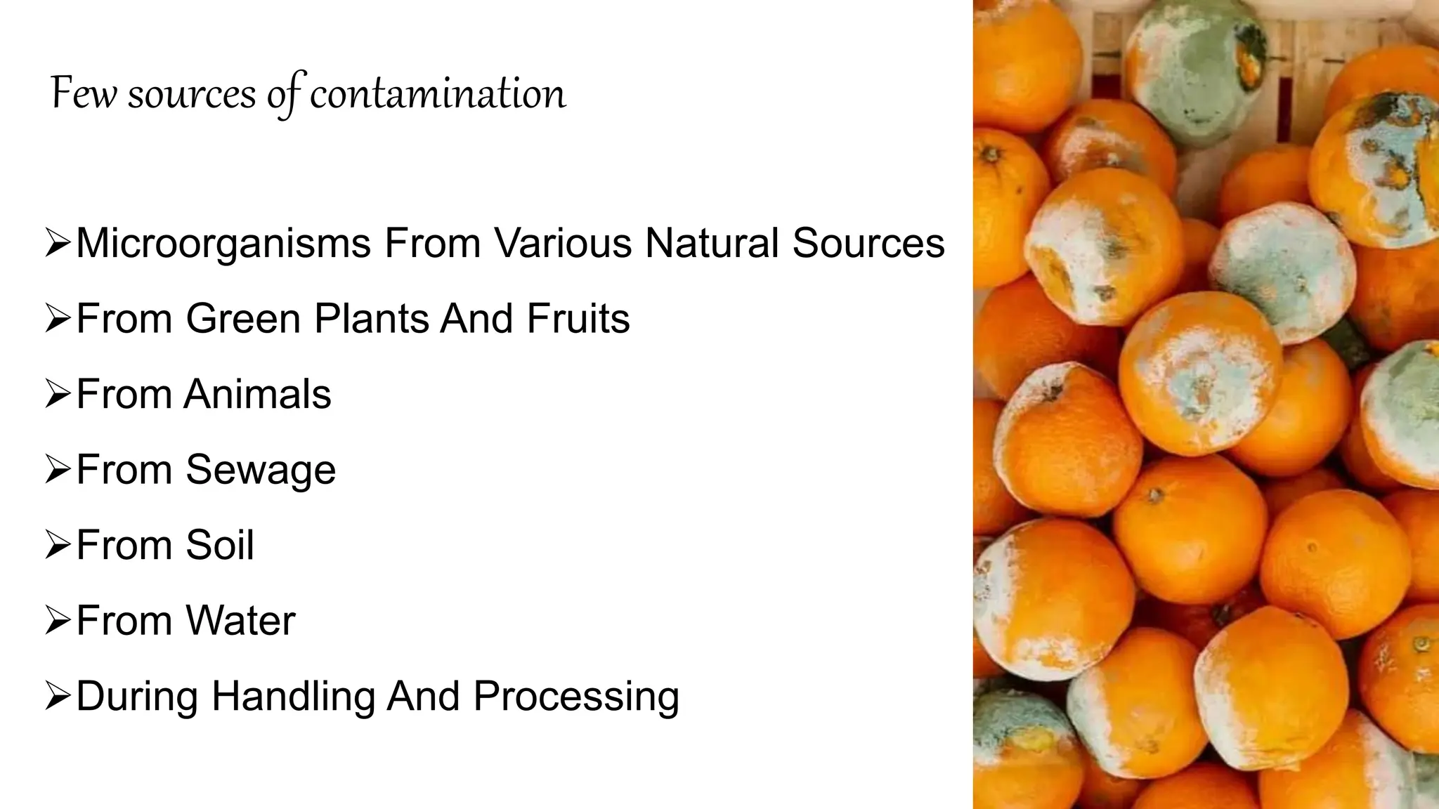 Sources of food contamination and prevention | PPTX