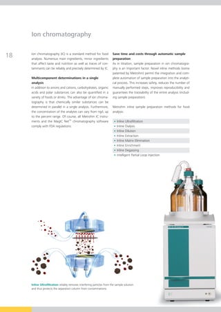 Food analysis by Metrohm | PDF