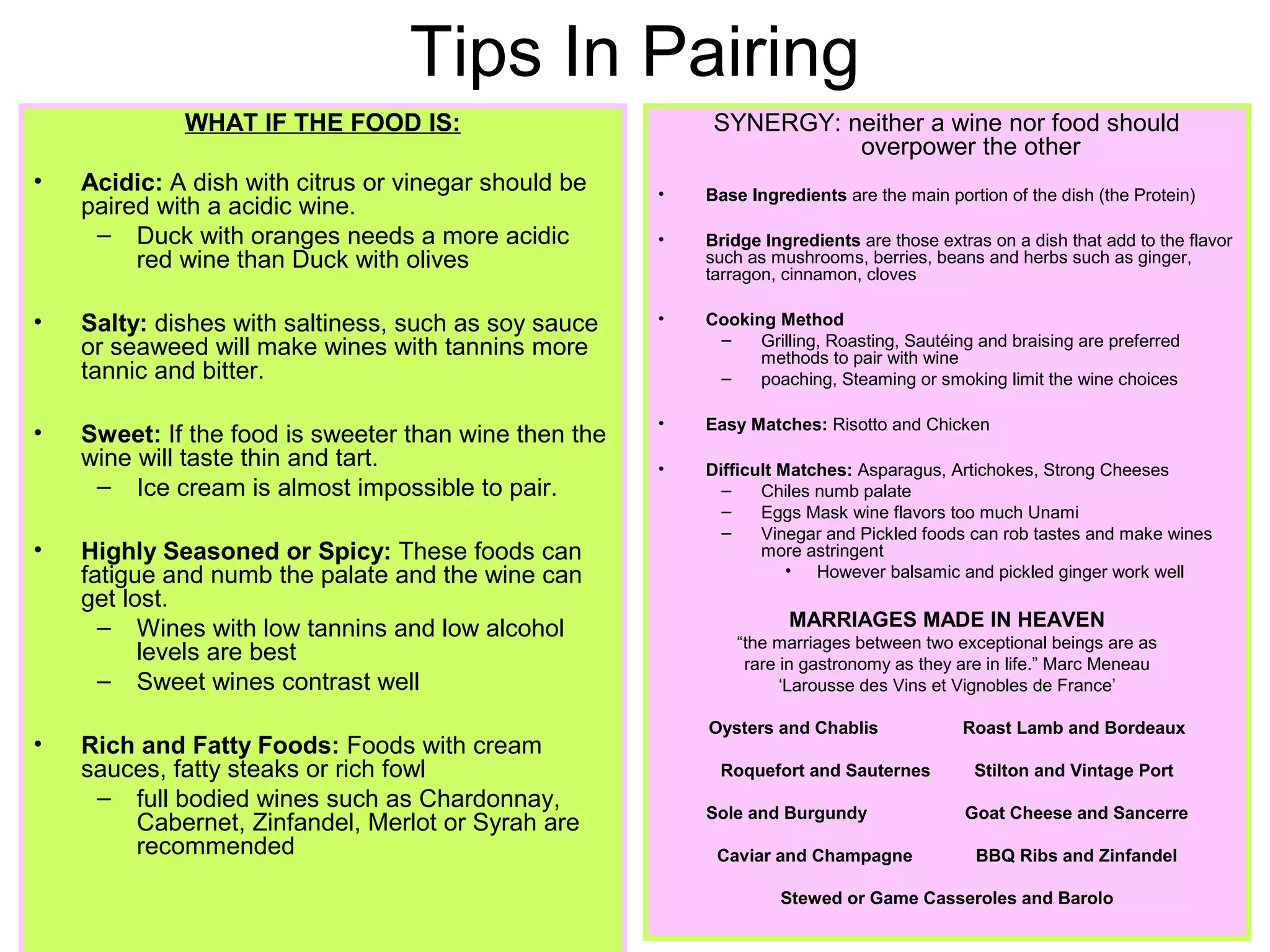Food and-wine-pairing | PPT