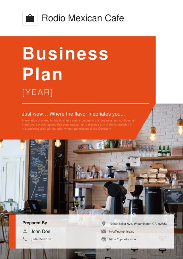 Food Cafe Business Plan Example | PDF