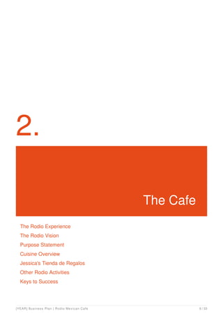 Food Cafe Business Plan Example | PDF