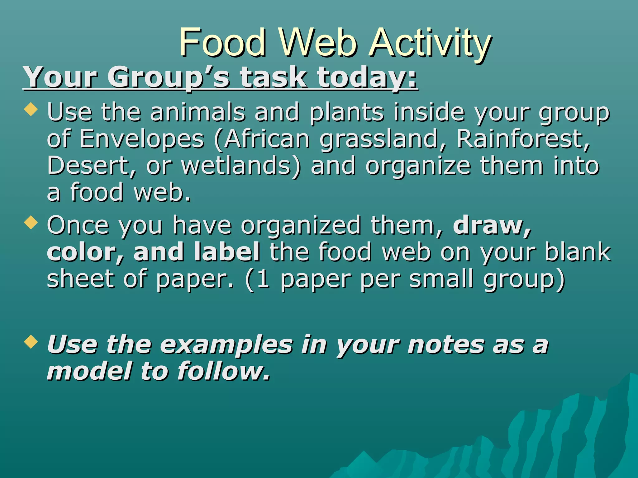 Food Chains and Food Webs | PPT