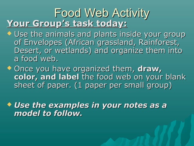 Food Chains and Food Webs | PPT
