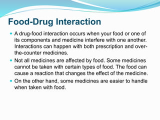 Food drug interaction | PPTX