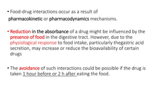 Food drug interaction lecture | PPTX