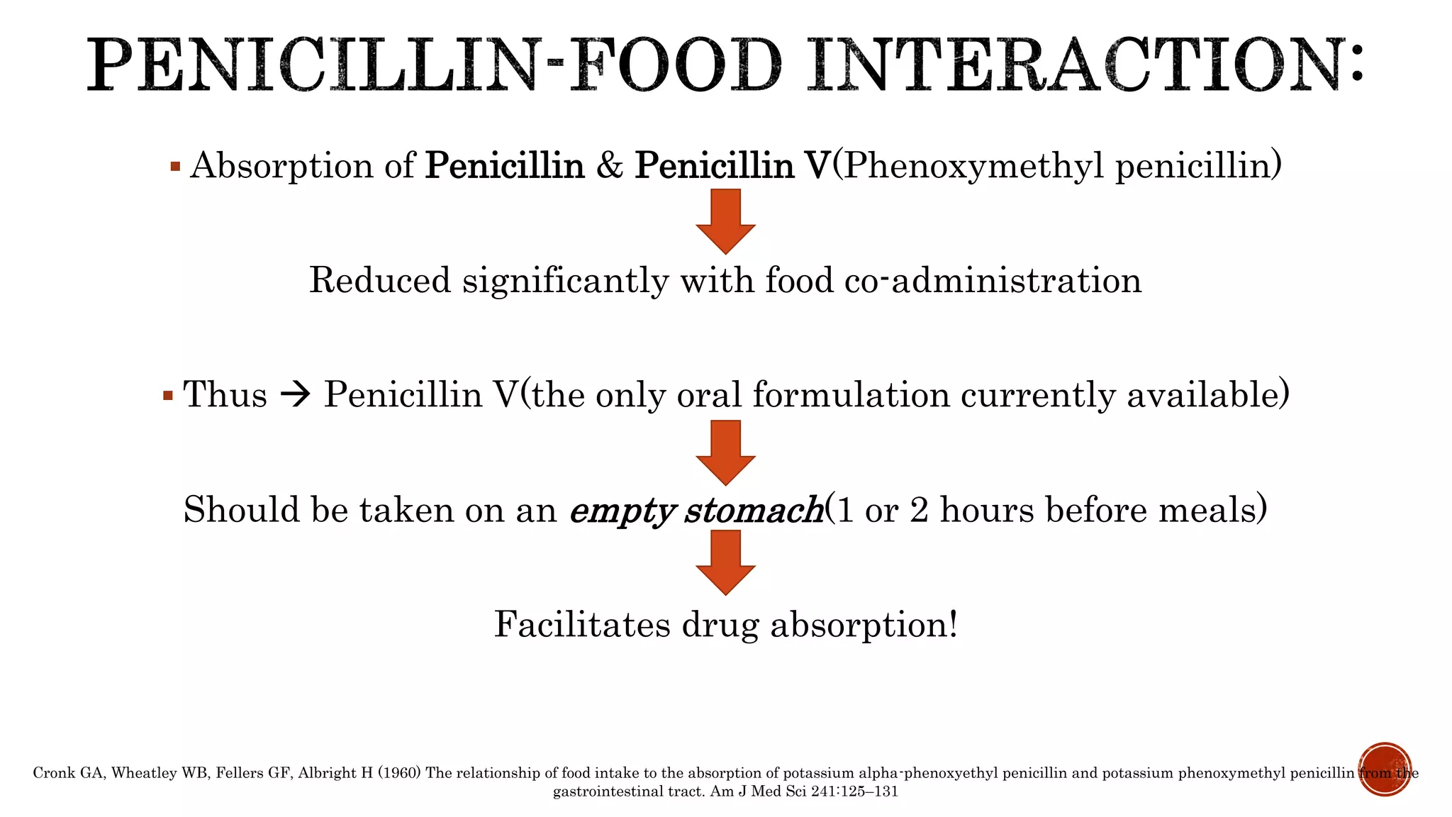 Food drug interactions with penicillins: by RxVichuZ! | PPTX