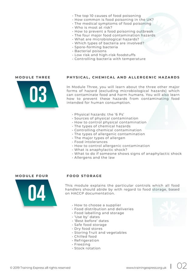 Level 2 Food Hygiene and Safety for Catering | PDF