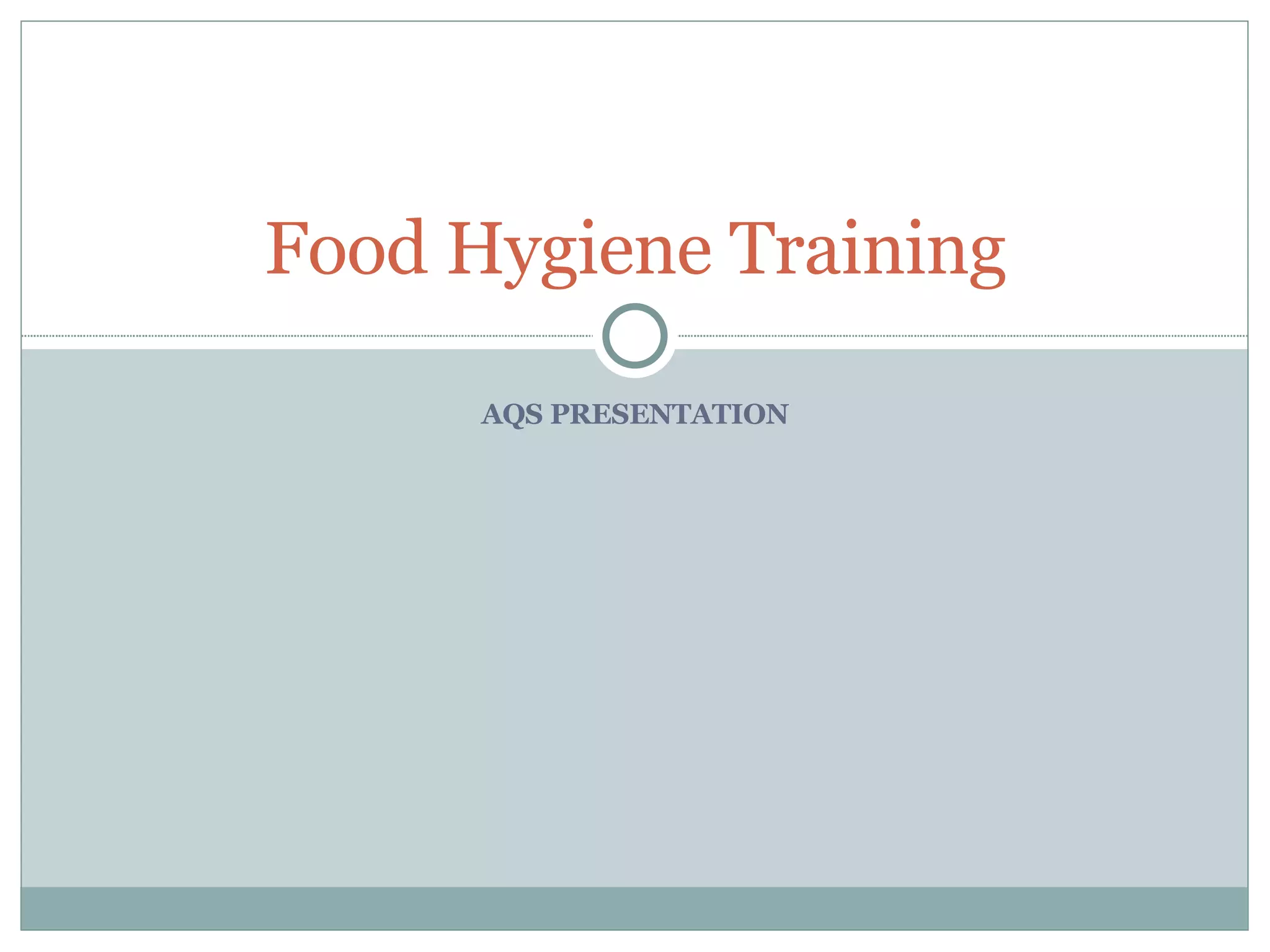 Food Hygiene | PPT