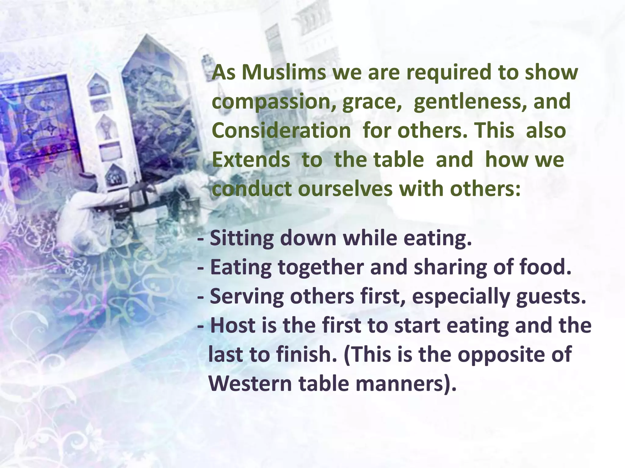 Food Islamic Etiquette | PPSX