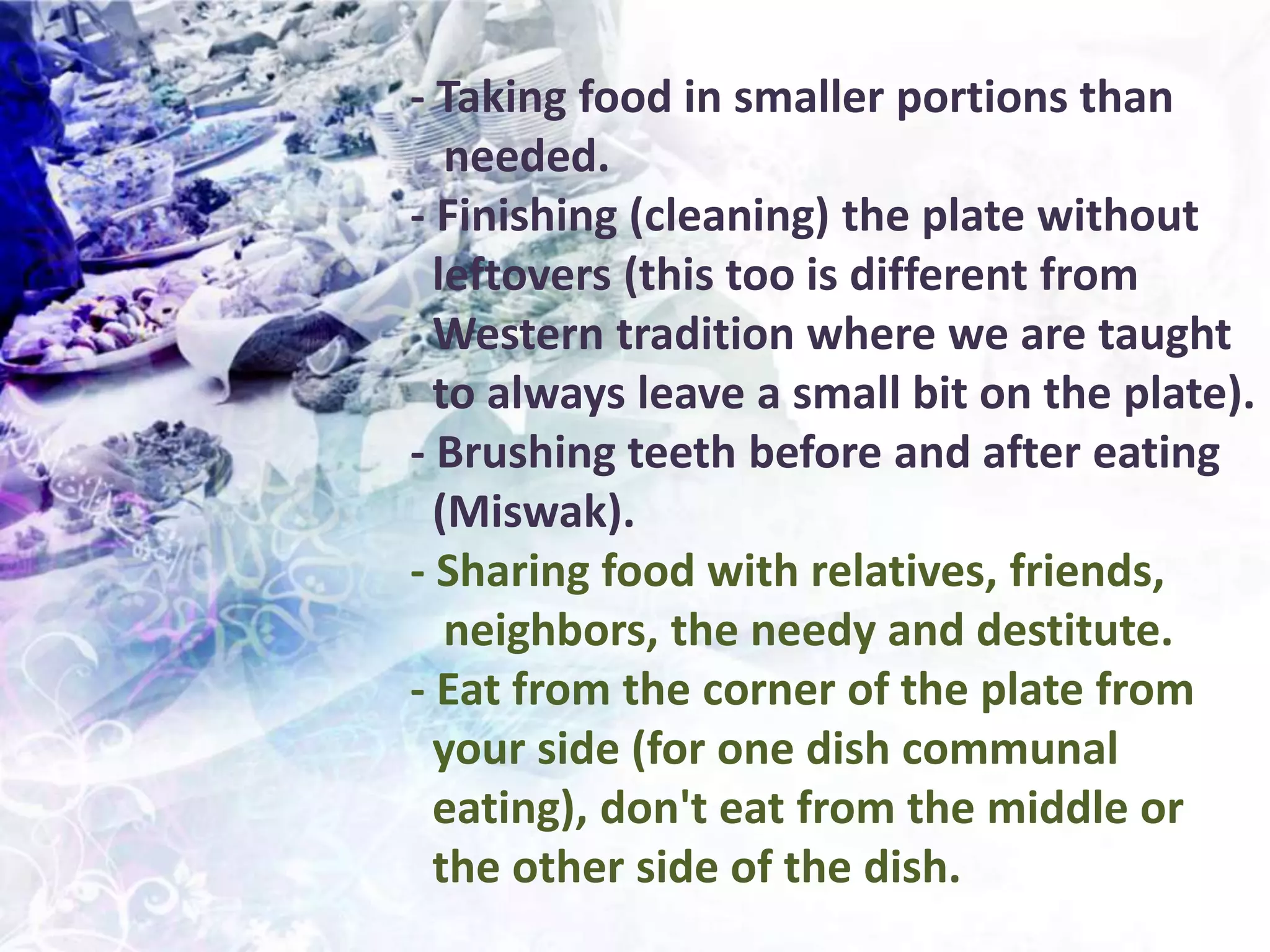 Food Islamic Etiquette | PPSX