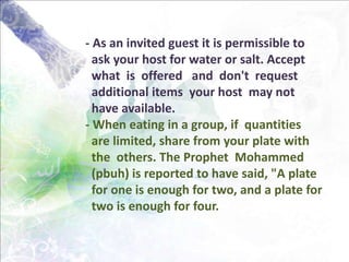 Food Islamic Etiquette | PPSX