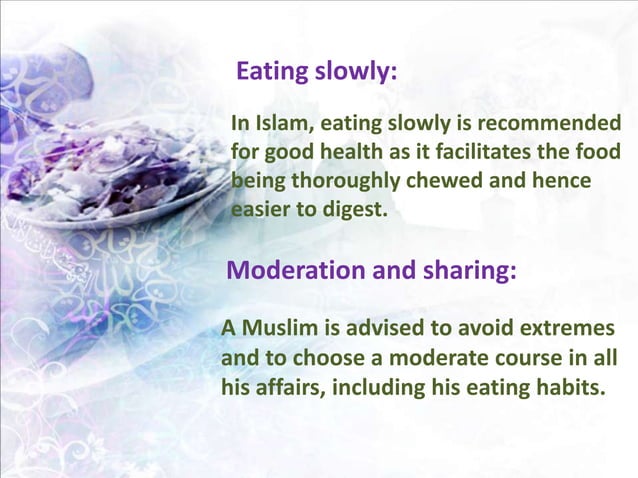 Food Islamic Etiquette | PPSX