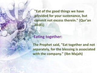Food Islamic Etiquette | PPSX