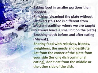 Food Islamic Etiquette | PPSX