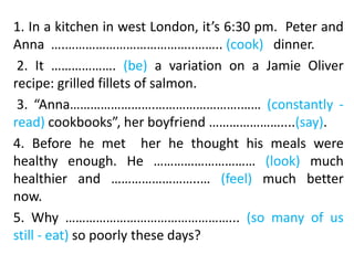 Food present simple and continuous | PPTX