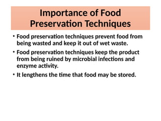 "Food Preservation: Techniques and Microbial Control for Safe ...