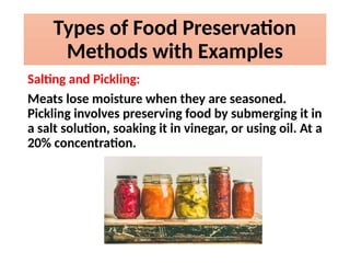 "Food Preservation: Techniques and Microbial Control for Safe Consumption" | PPT