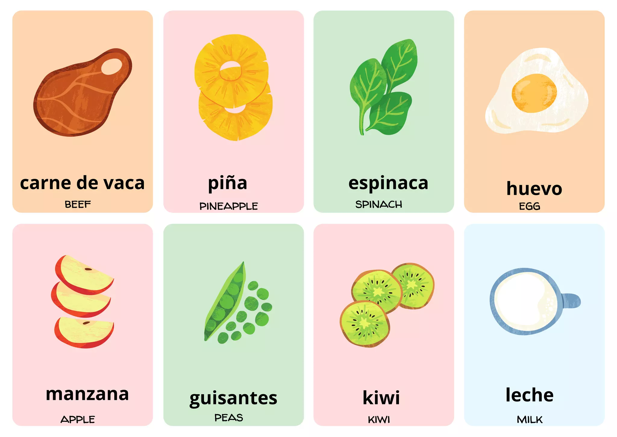 Food - Spanish Vocabulary - Flashcards (3).pdf