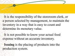 Food storing-and-issuing-control | PPT