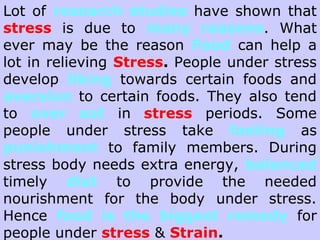 Food stress | PPT