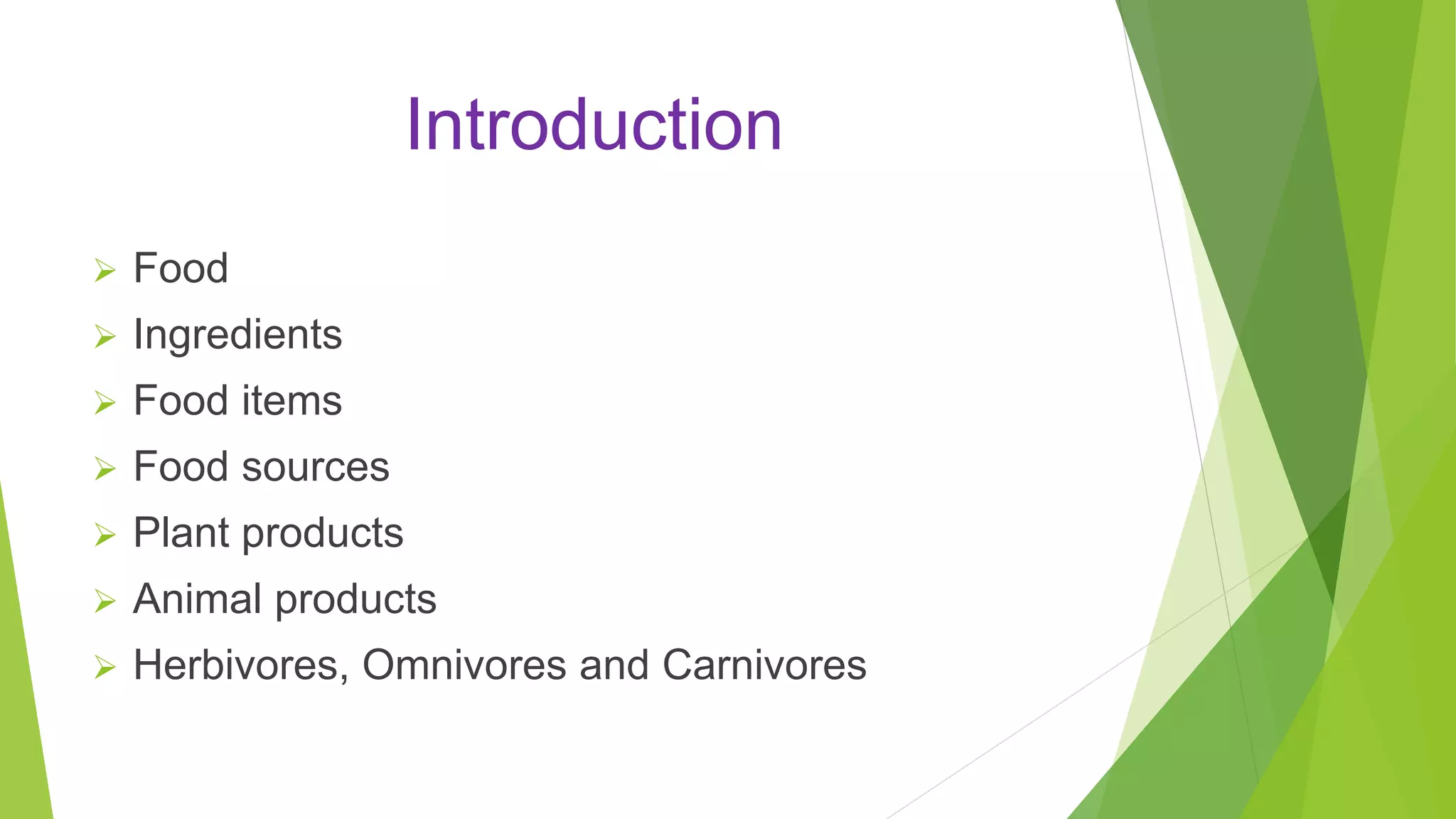 Food - where does it come from | PPTX