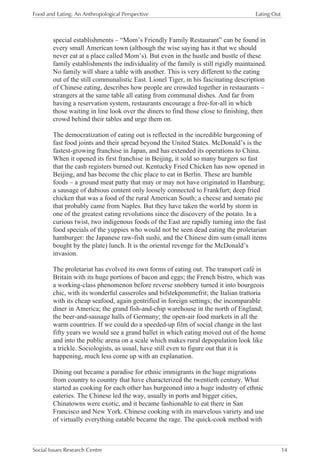 FOOD and ANTHROPOLOGY | PDF