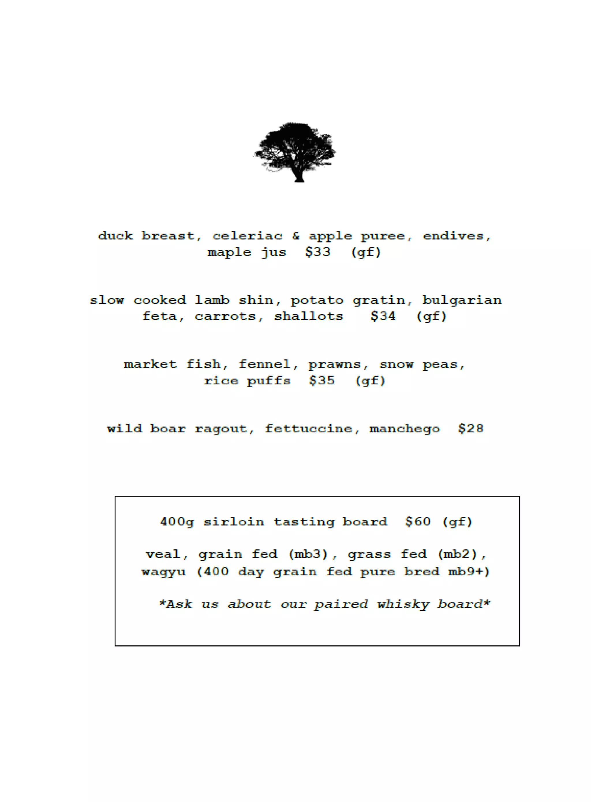 Samson's Paddock New Food Menu | PDF | Bars & Restaurants | Attractions