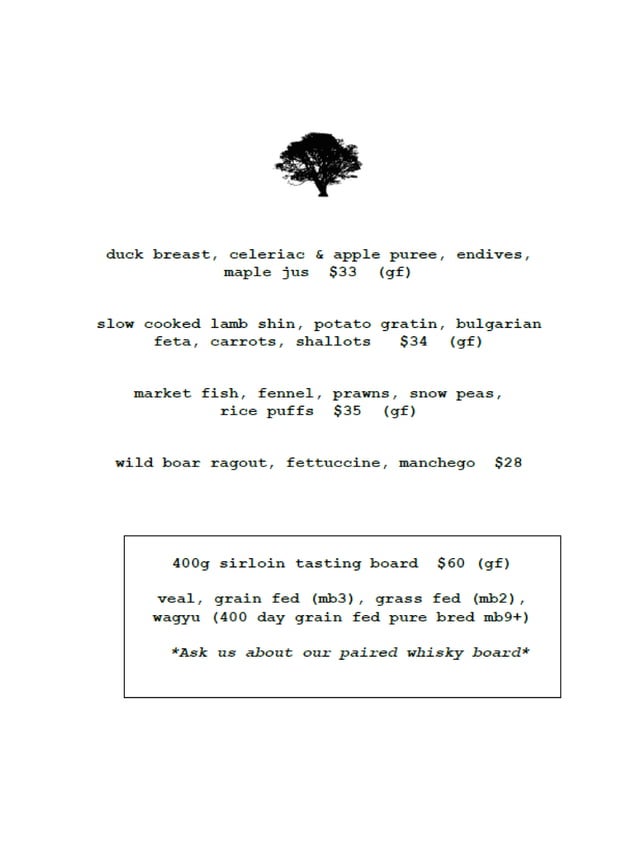 Samson's Paddock New Food Menu | PDF | Bars & Restaurants | Attractions