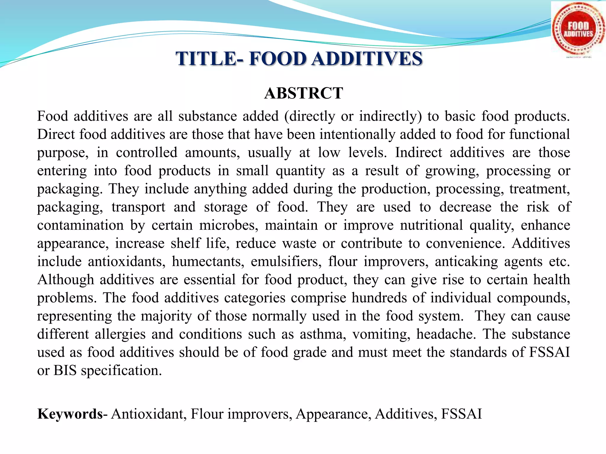 Food Additive | PPTX