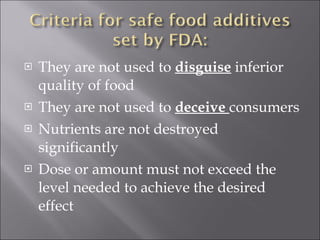 Food additives | PPT