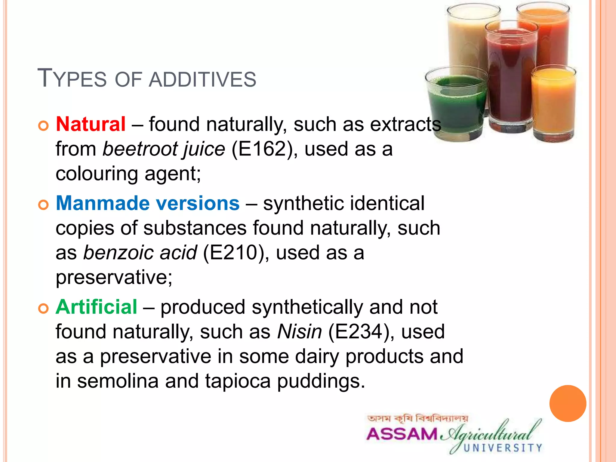 Addtives in Food | PPTX