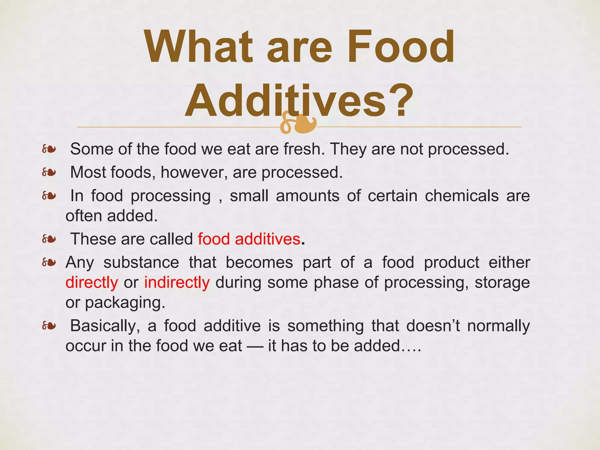 Food Additives | PPTX