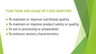 Food additives | PPTX
