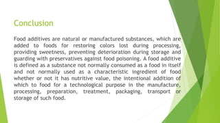 Food additives | PPTX