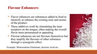 classifications of FOOD ADDITIVES and food colors | PPTX