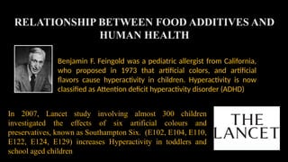 Classification of Intentional Food Additives | PPTX