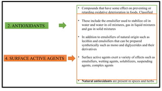Classification of Intentional Food Additives | PPTX