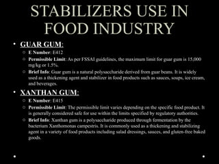 FOOD ADDITIVES presentation which focus on different types of food ...