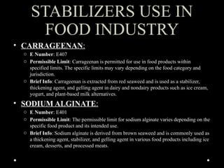 FOOD ADDITIVES presentation which focus on different types of food ...